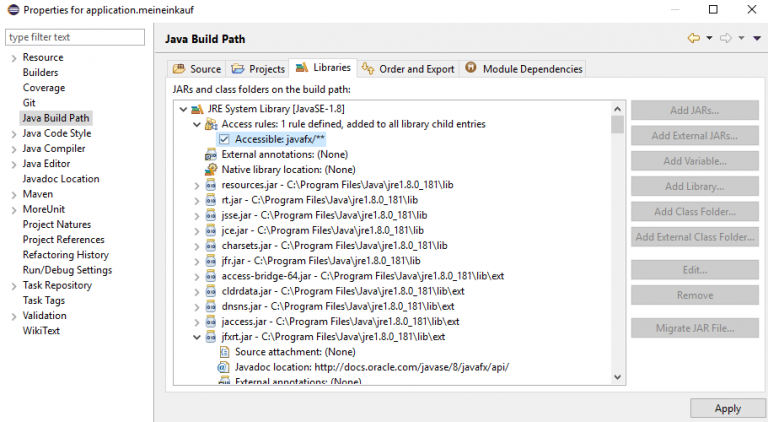Java Eclipse Access Restriction The Constructor Is Not Api Restriction On Required Library